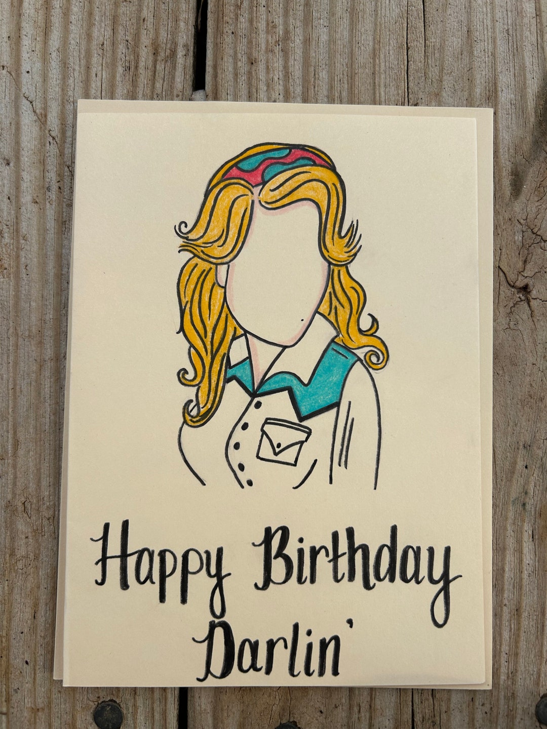 Hand Drawn Card, Dolly Parton Birthday - Etsy