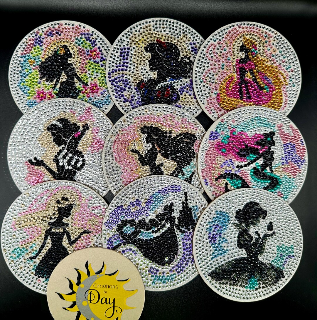Disney Princesses - Ariel, Snow White, Rapunzel, Moana, Elsa - Diamond ...