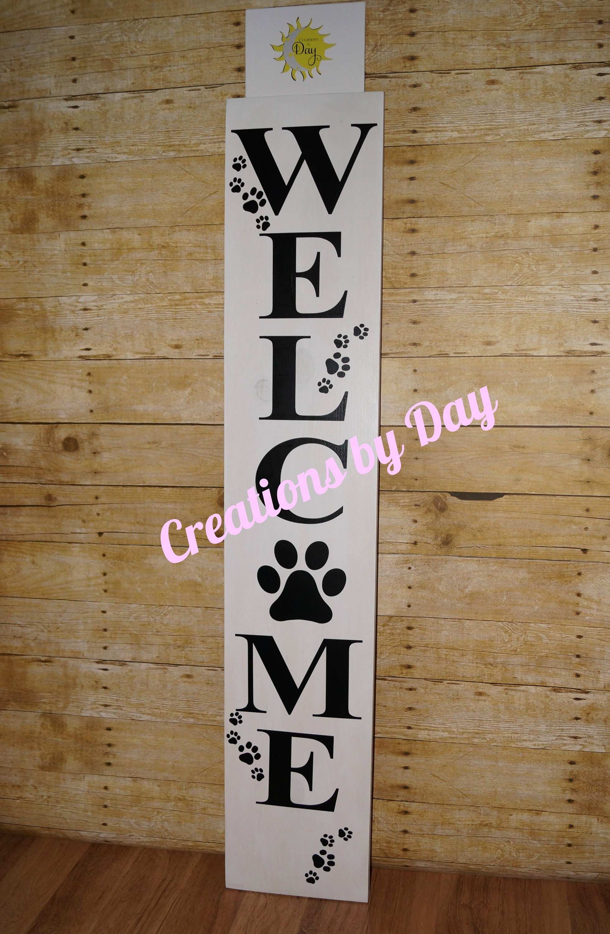 Welcome Sign Pet Paws Dog or Cat Porch Sign Leaner - Etsy