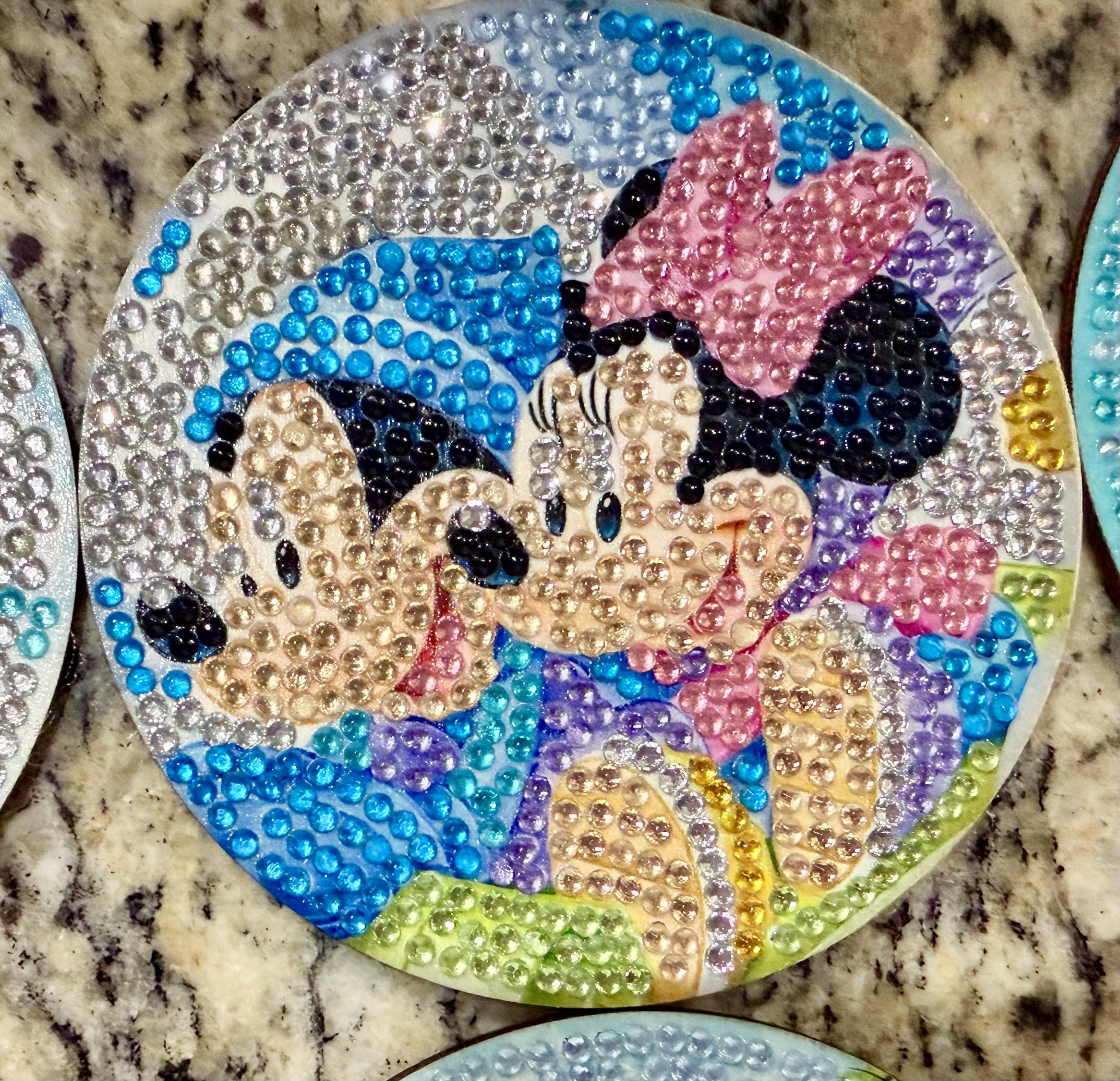 Disney Mickey & Friends Minnie Diamond Painting Drink Coasters - Set of ...