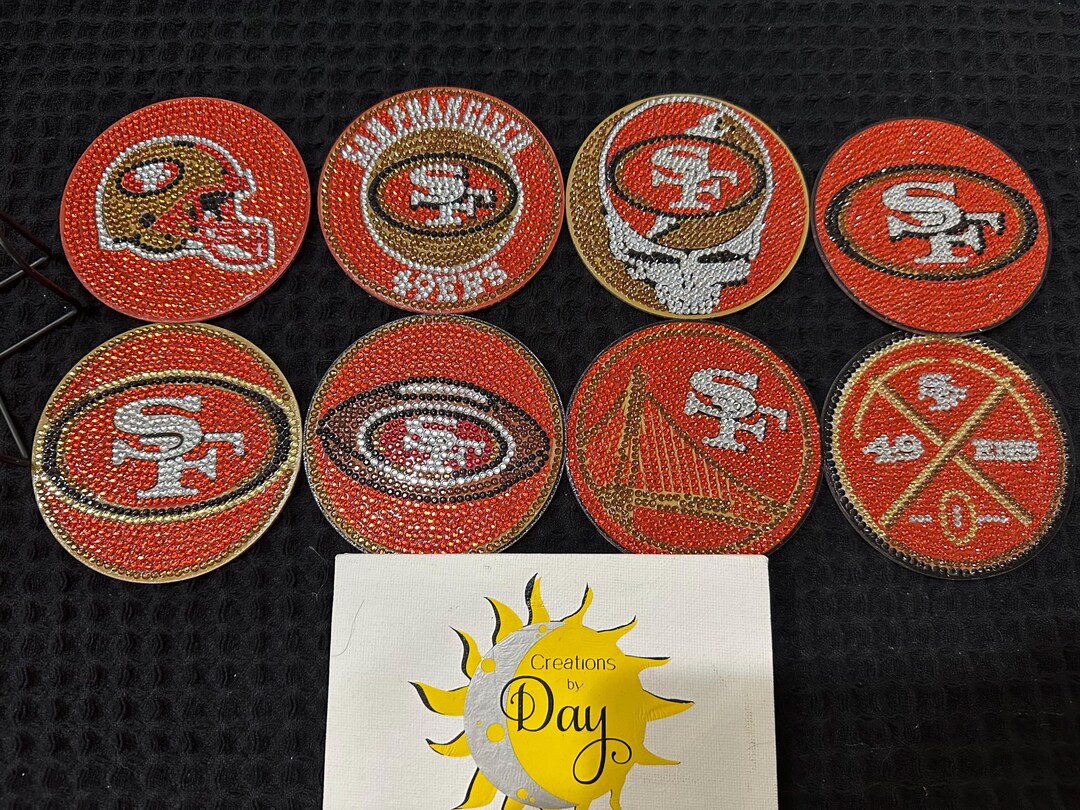 San Francisco 49ers Diamond Painting Art Coasters - Set of 8 - Etsy