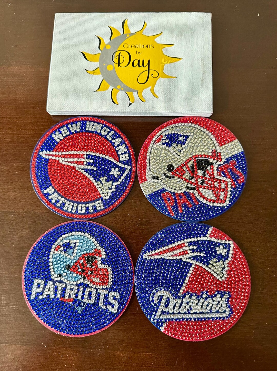 New England Patriots Diamond Painting Art Coasters - Set of 4 - Etsy
