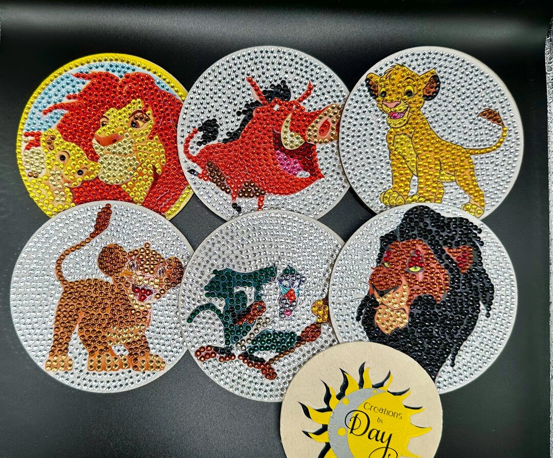 Disney Lion King Diamond Painting Drink Coasters Set of 6 - Etsy
