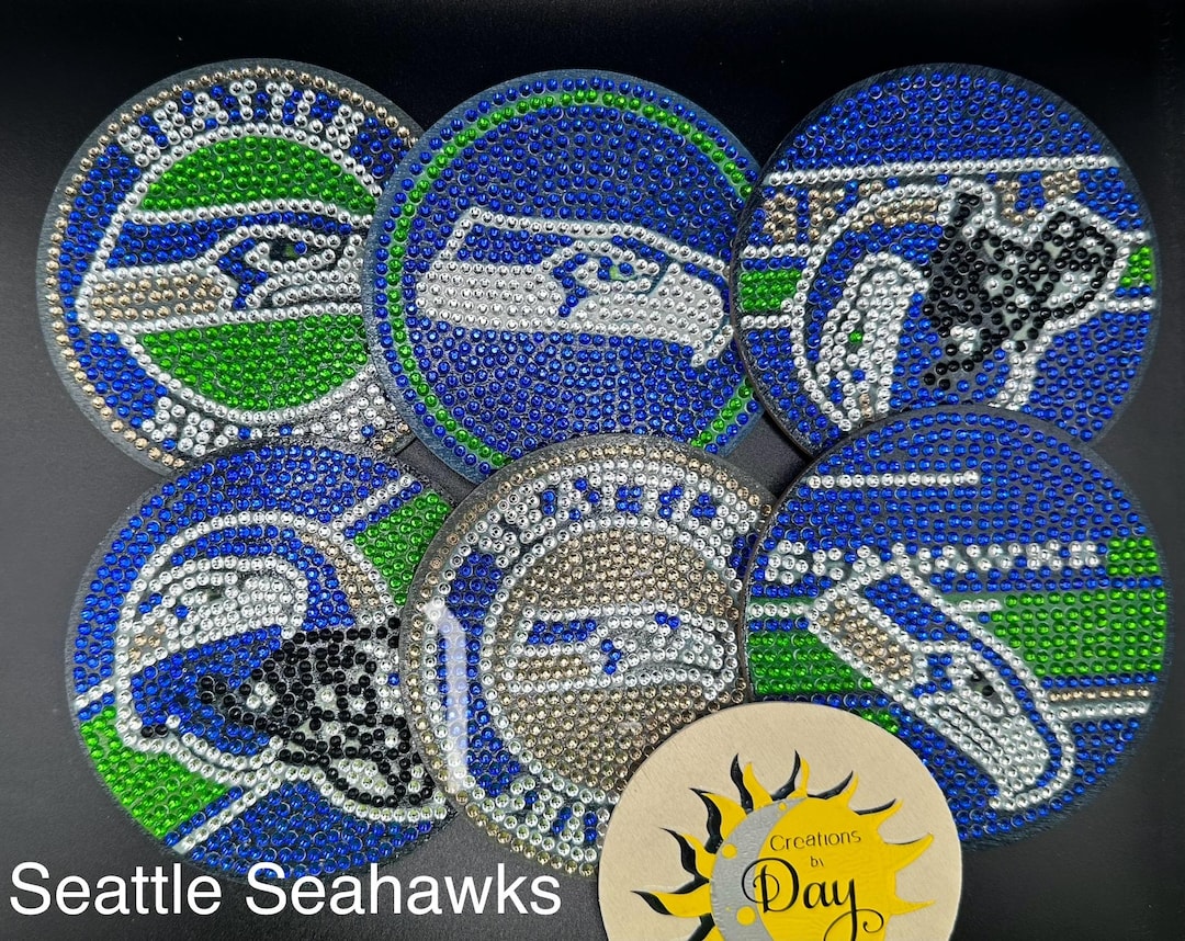 Seattle Seahawks Diamond Painting Art Coasters - Set of 6 - Etsy