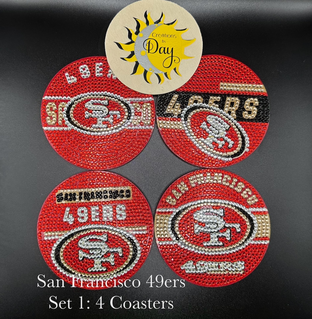 San Francisco 49ers Football Diamond Painting Art Coasters Set of 4 - Etsy
