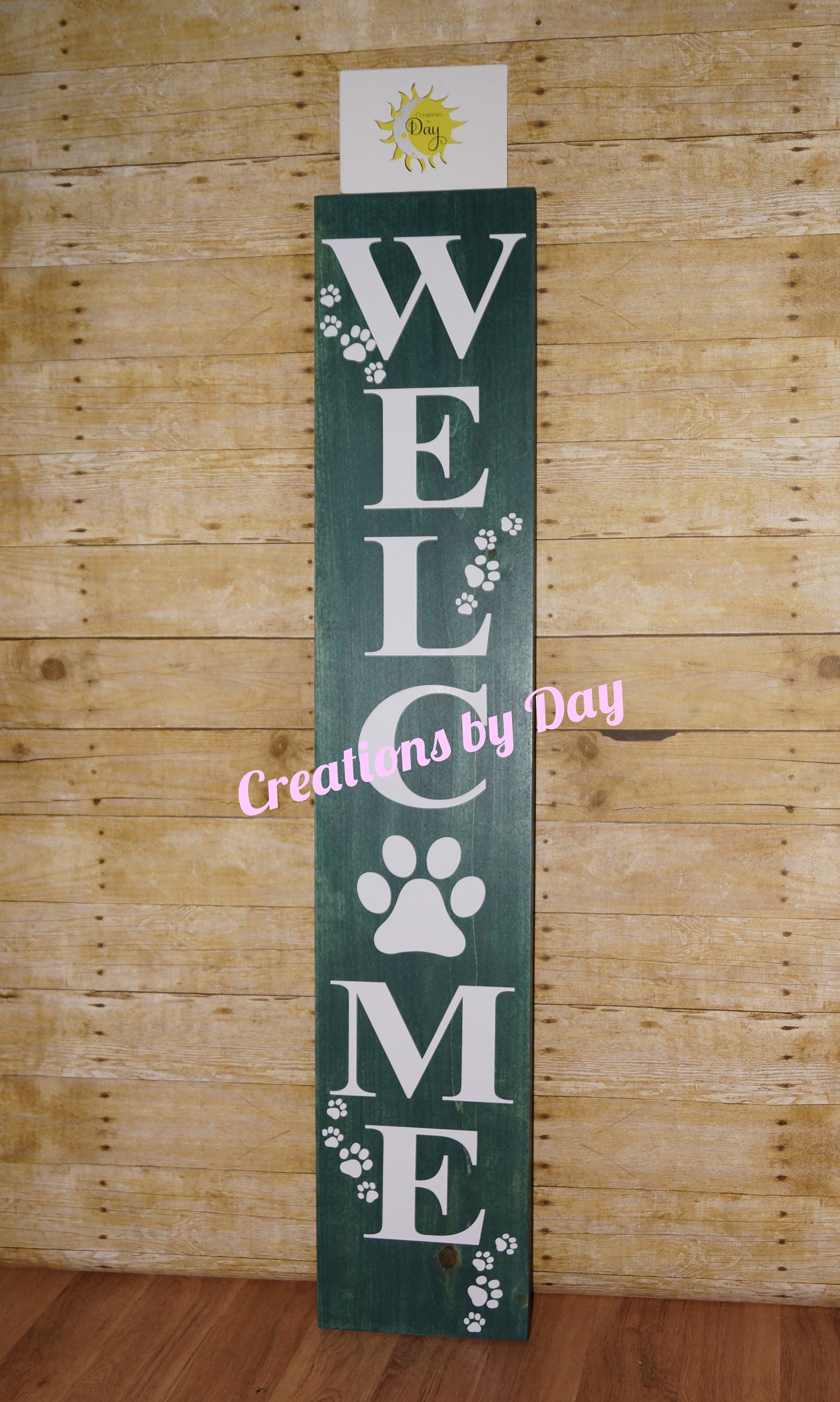 Welcome Sign Pet Paws Dog or Cat Porch Sign Leaner - Etsy