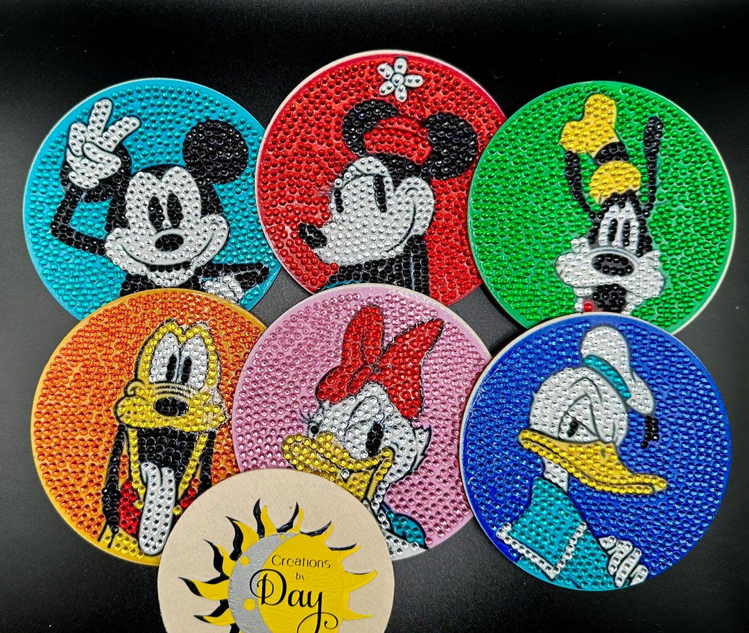 Disney Mickey Minnie Donald Goofy Daisy Pluto Diamond Painting Square ...