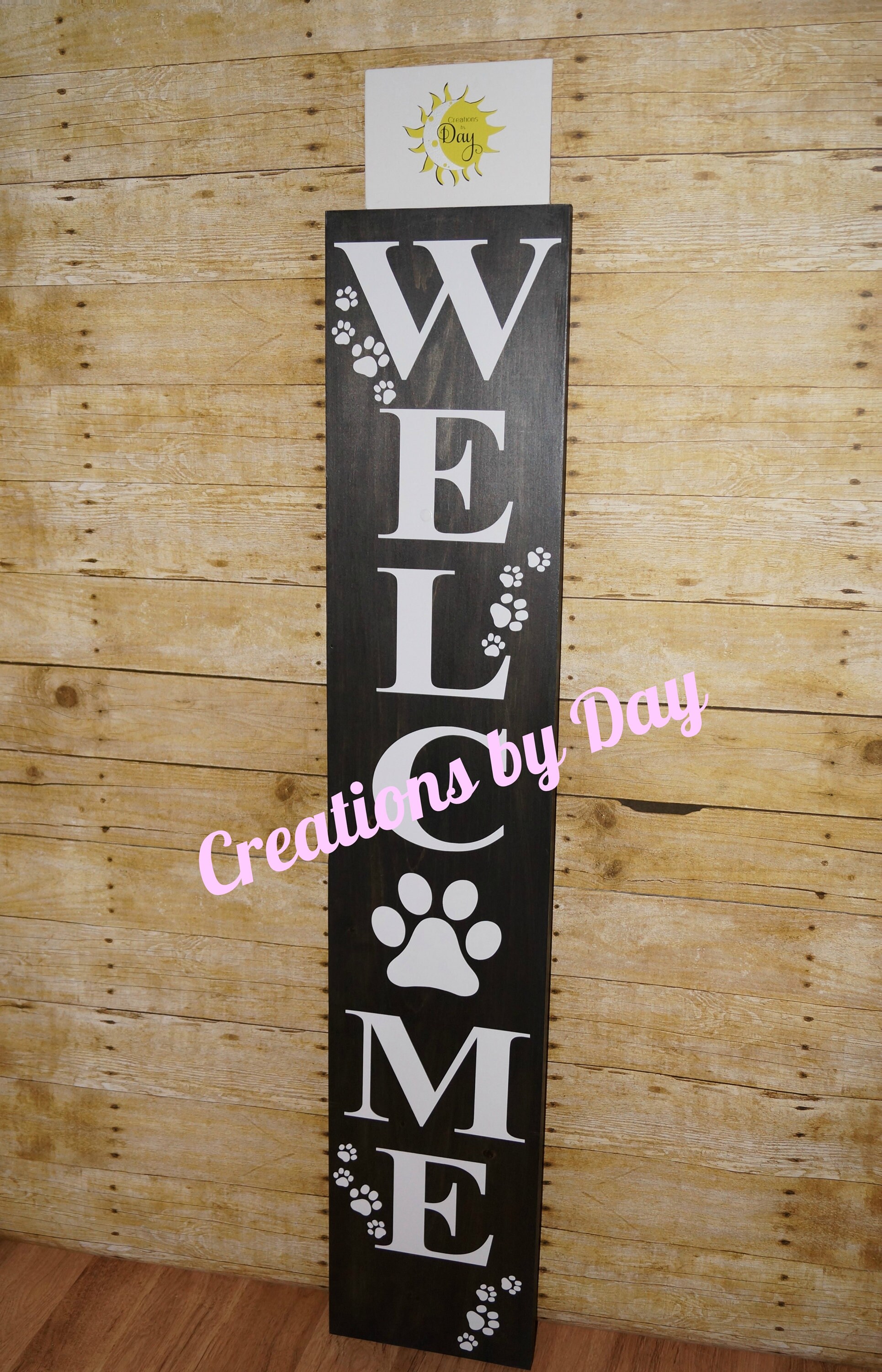 Welcome Sign Pet Paws Dog or Cat Porch Sign Leaner - Etsy