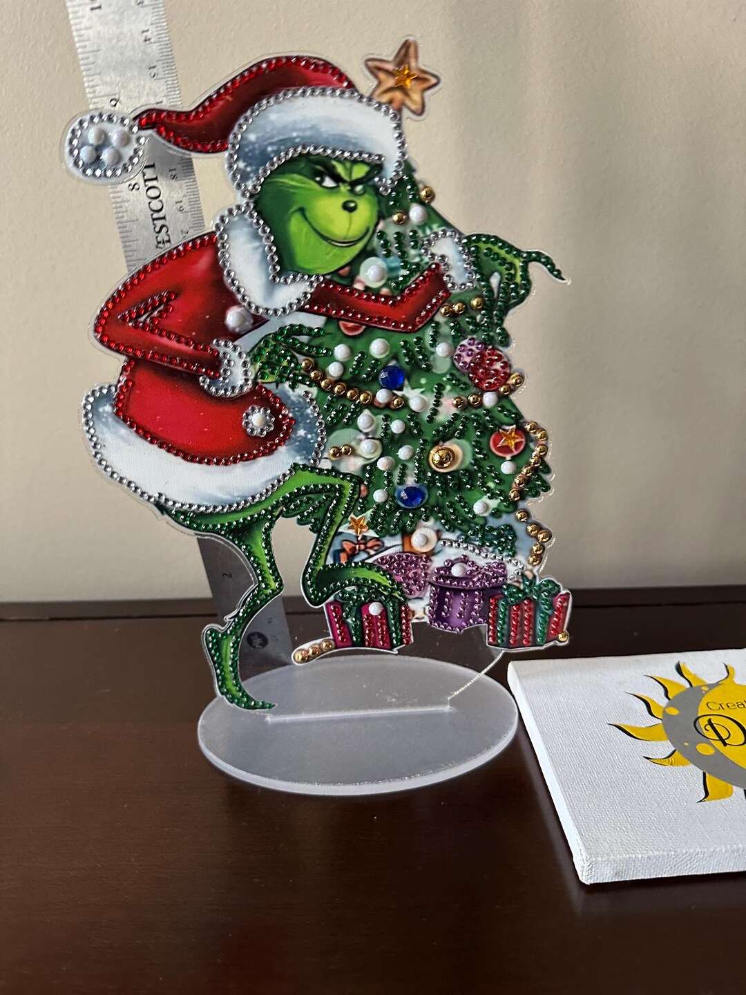 Grinch With Christmas Tree Completed Diamond Painting Decoration - Etsy