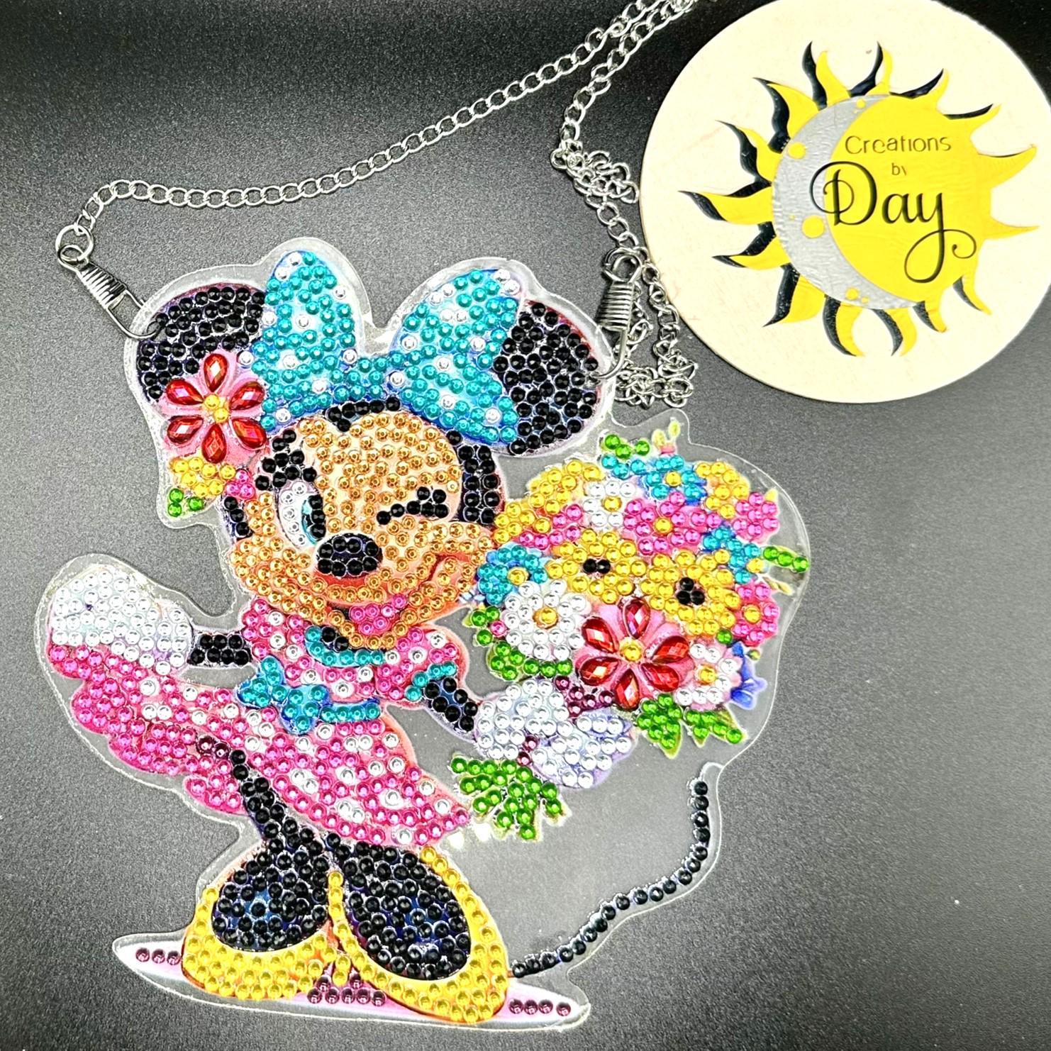 Disney's Minnie Mouse With Flowers Diamond Art Painting Window or Wall ...