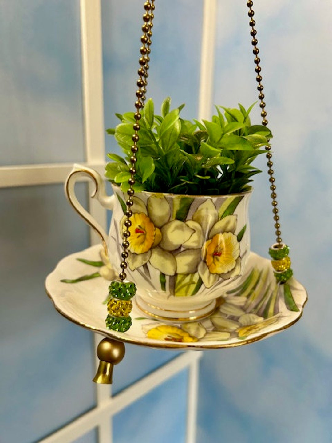 Hanging Teacup Planter - Etsy