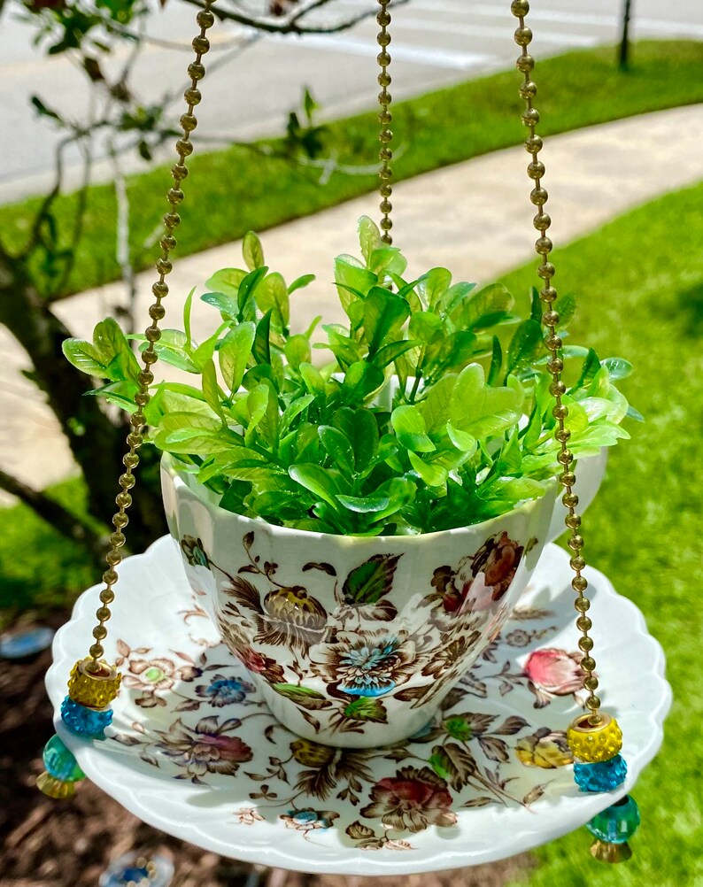 Hanging Teacup Planter - Etsy