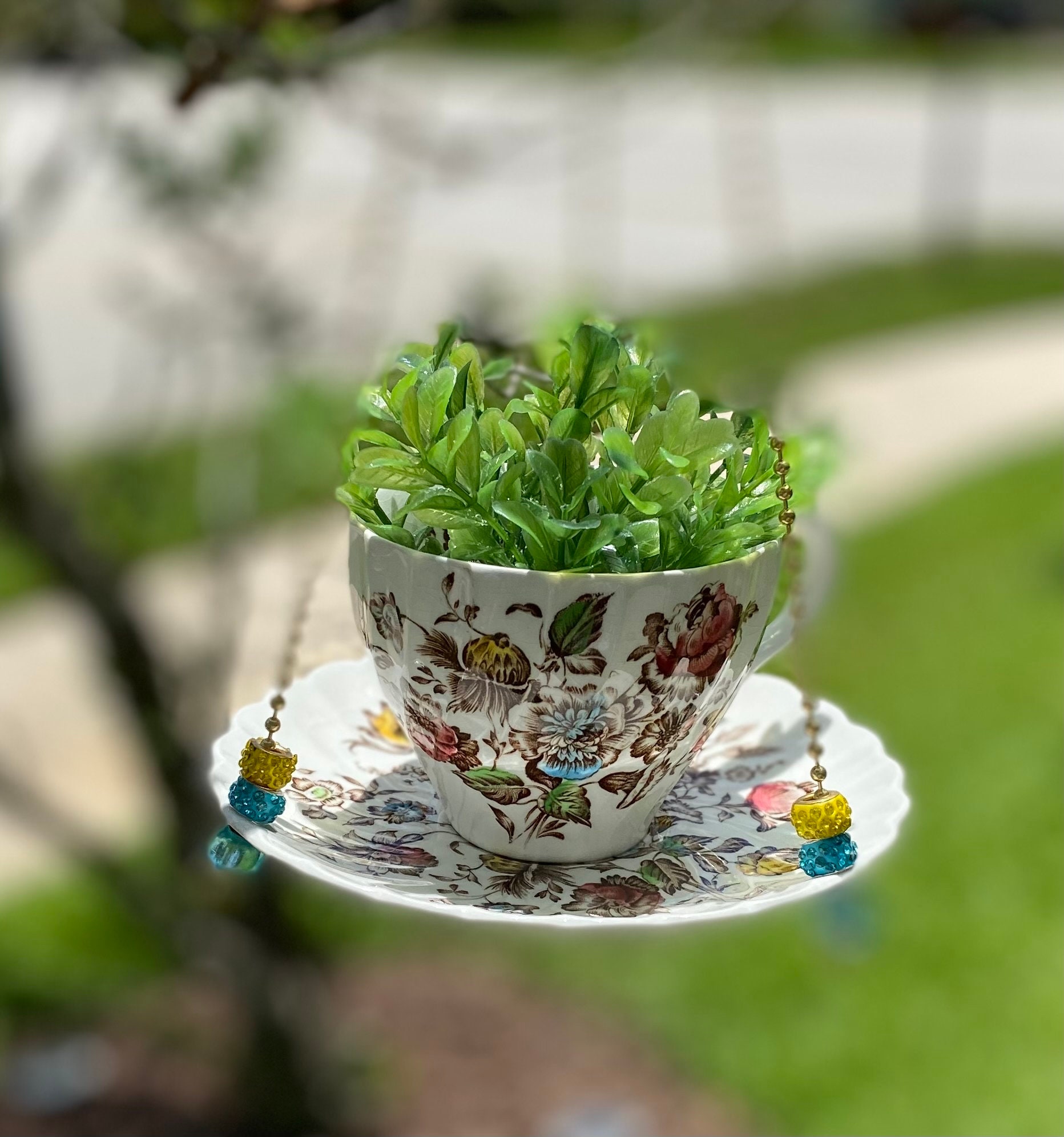 Hanging Teacup Planter - Etsy