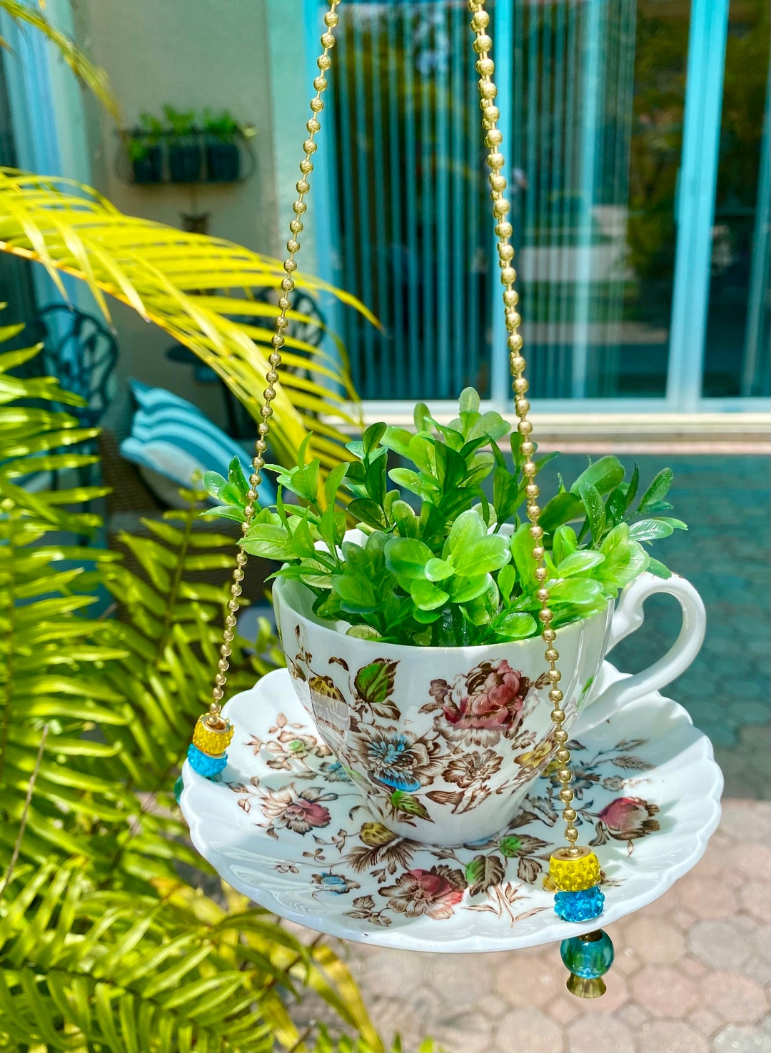 Hanging Teacup Planter - Etsy