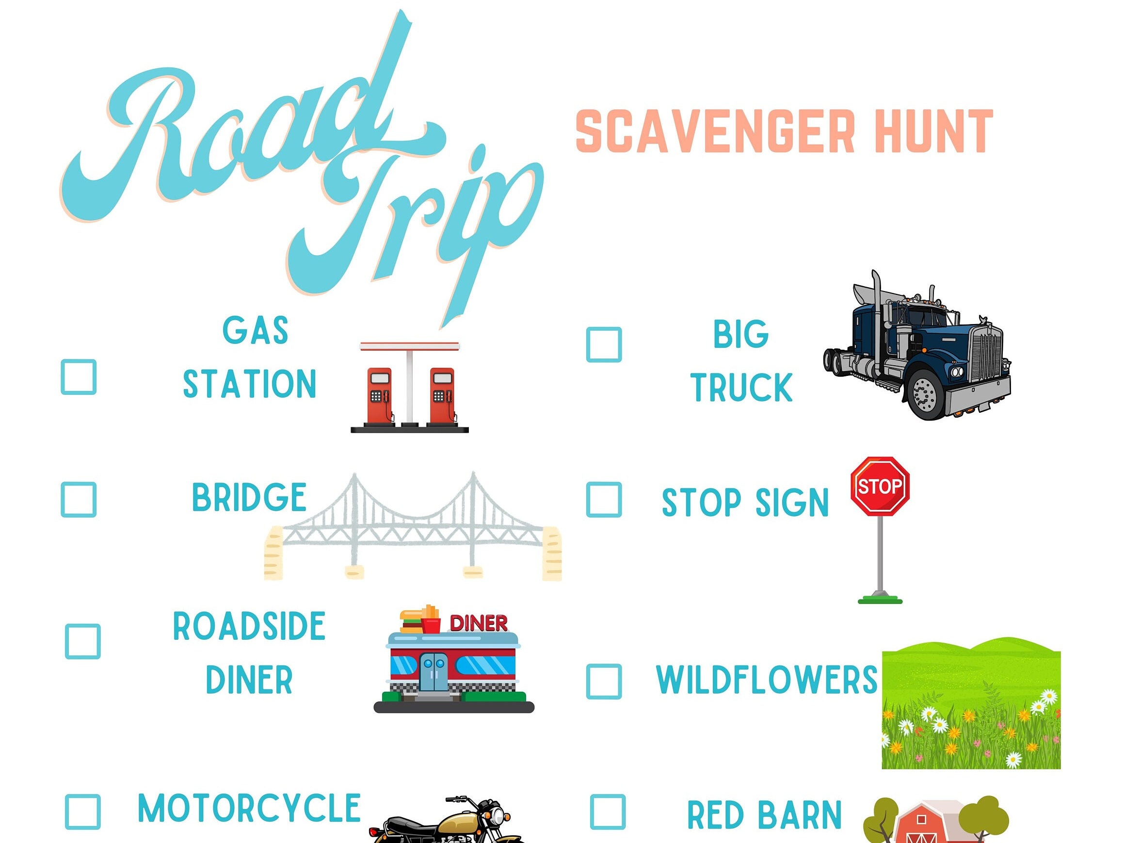 4 PACK Scavenger Hunt for Kids, Includes Hiking Scavenger Hunt, Beach ...
