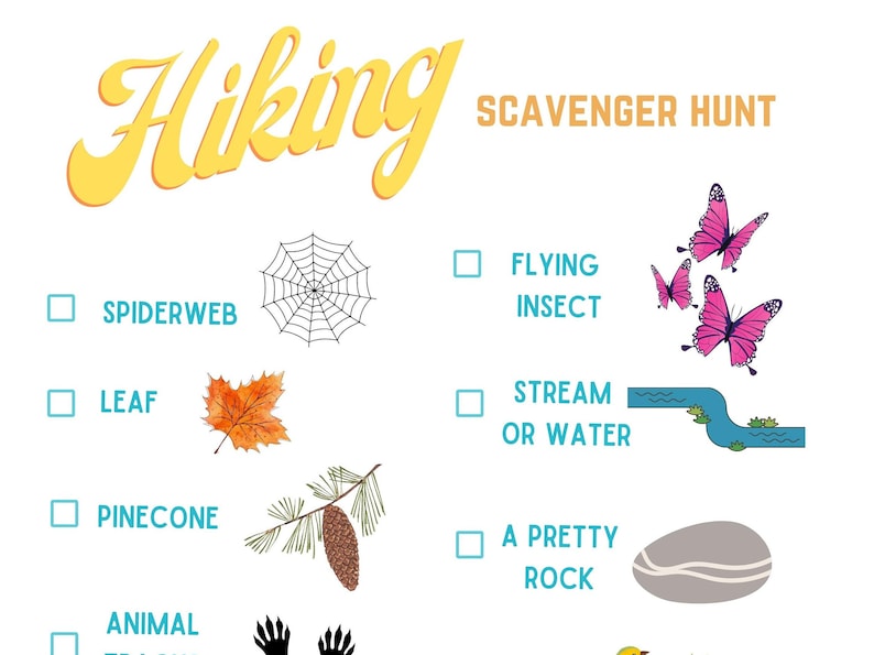 4 PACK Scavenger Hunt for Kids, Includes Hiking Scavenger Hunt, Beach ...