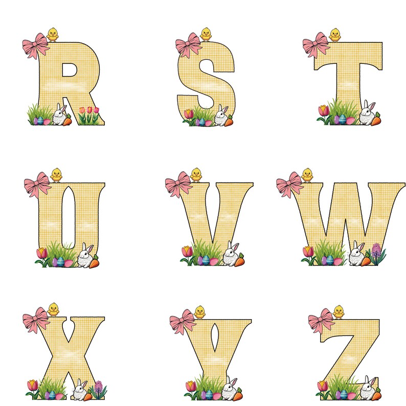 Easter Letters PNG, Personalize for Kids and Family, CANVA Template ...