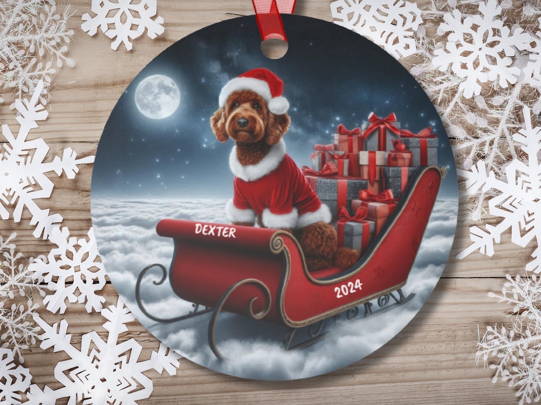 Custom Doodle Dog Christmas Ornament, Personalized Cockapoo Cavapoo ...