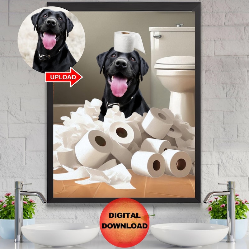 Dog Bathroom Sign - Etsy