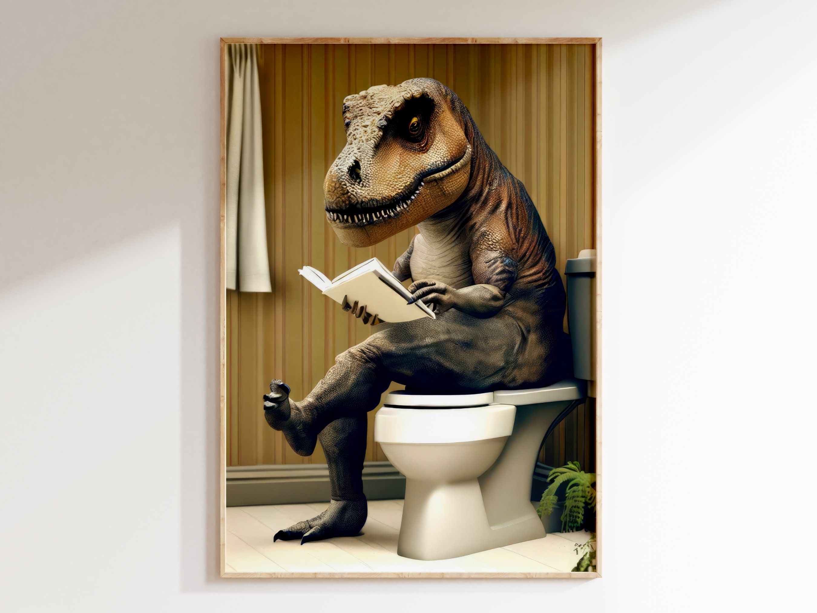 T-rex Kids Bathroom Art DIGITAL DOWNLOAD Dinosaur Prints T - Etsy