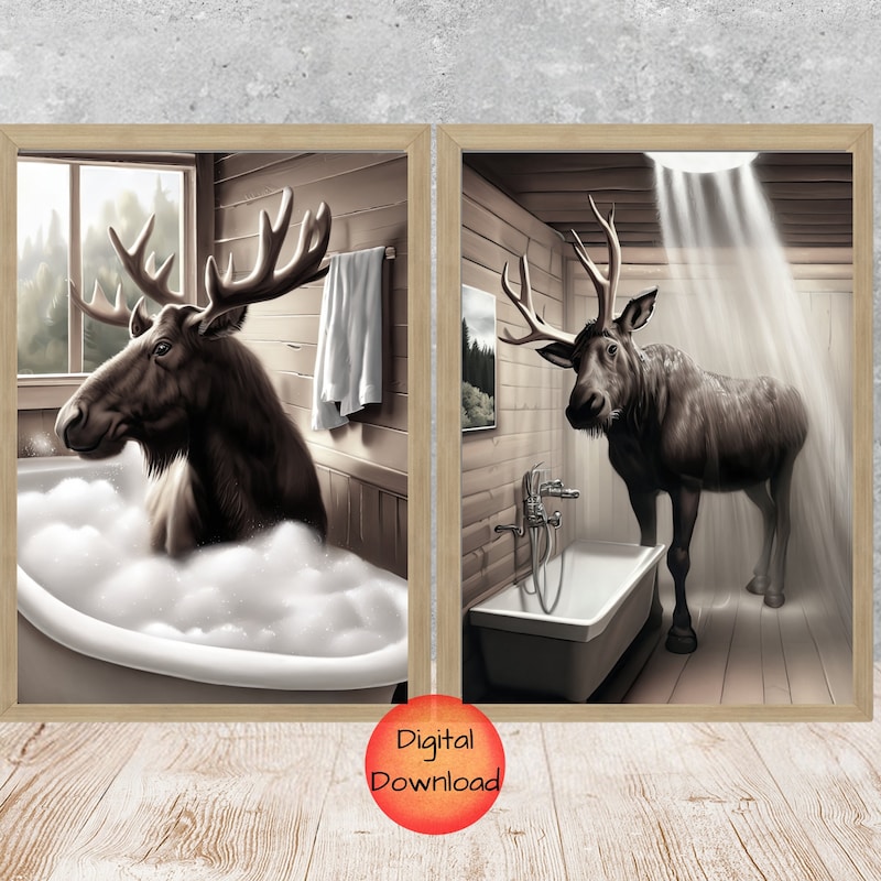 Moose Art - Etsy