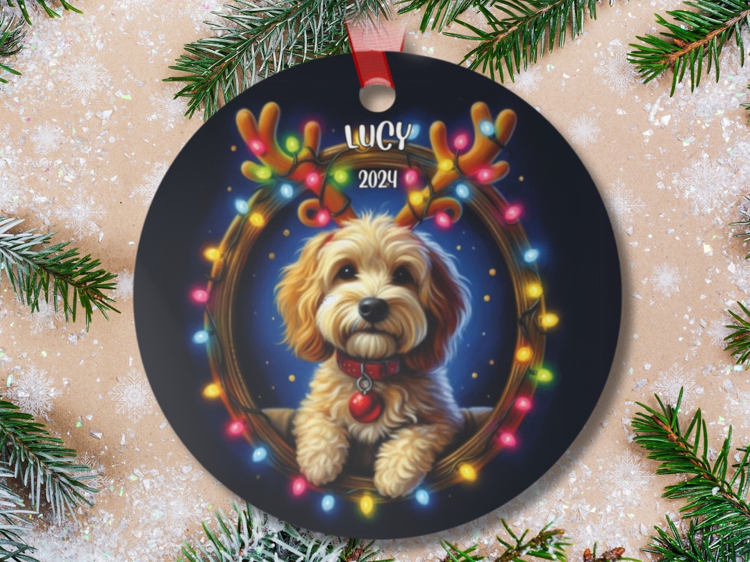 Personalized CAVAPOO Custom Name Ornament, Cavapoo Christmas Ornament ...
