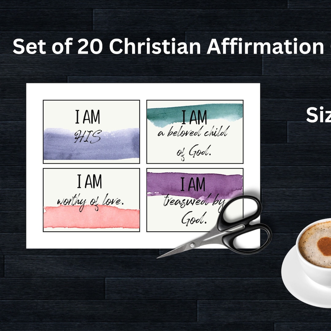 Christian Affirmation Cards, Bible Affirmation Cards Printable ...