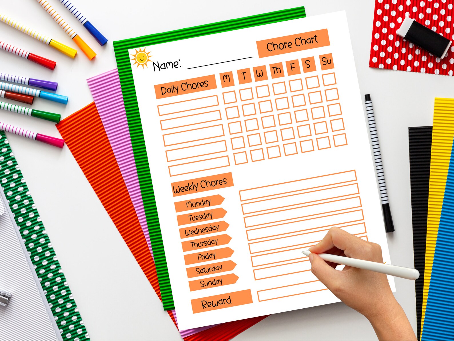 Kids Chore Chart Bundle Kids Chore Chart Printable - Etsy