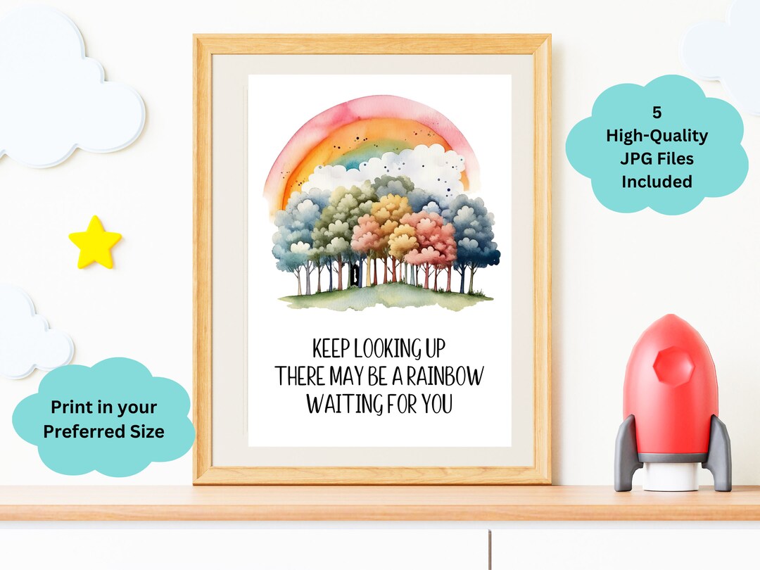 Rainbow Quote Poster, Classroom Decor, Nursery Art Print, Nursery Decor ...
