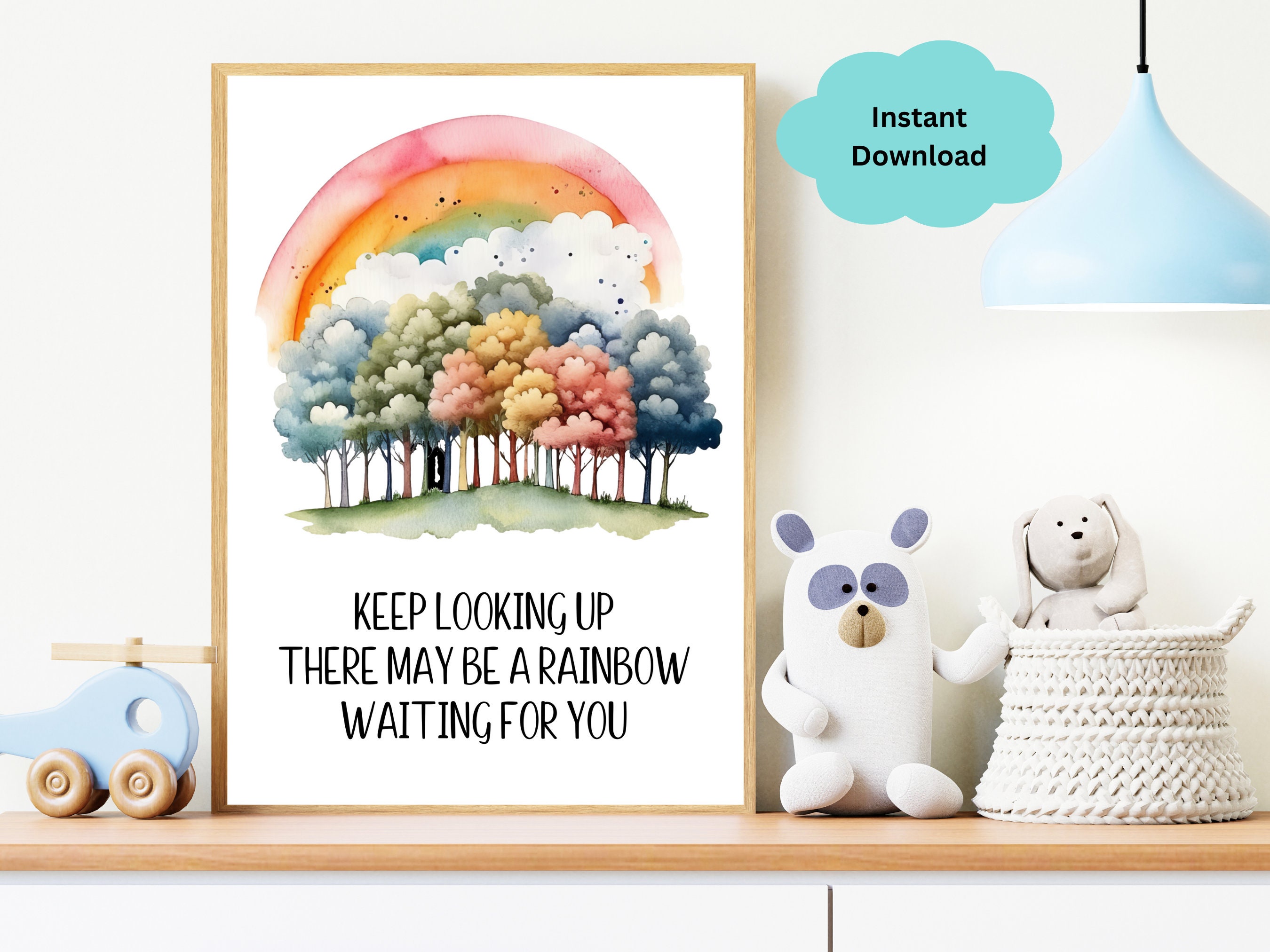 Rainbow Quote Poster Classroom Decor Nursery Art Print - Etsy