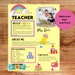 Meet the Teacher Classroom Printable Template, Teacher Introduction ...