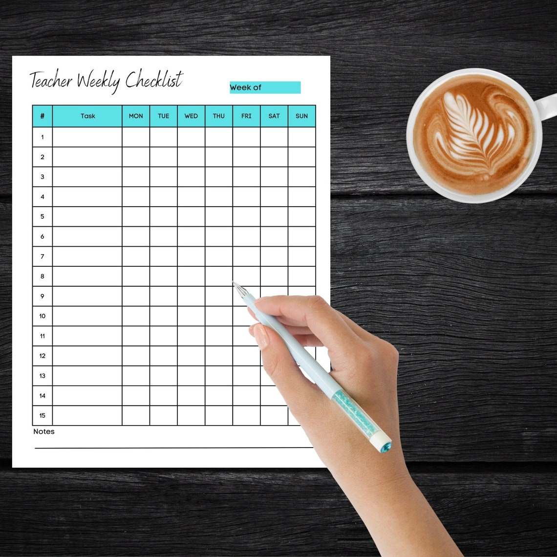 Teacher Checklist, Teacher Weekly Planner, Teacher Weekly Planner ...