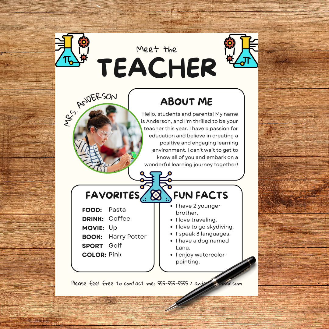 Meet the Teacher Template Meet the Teacher STEM Editable - Etsy