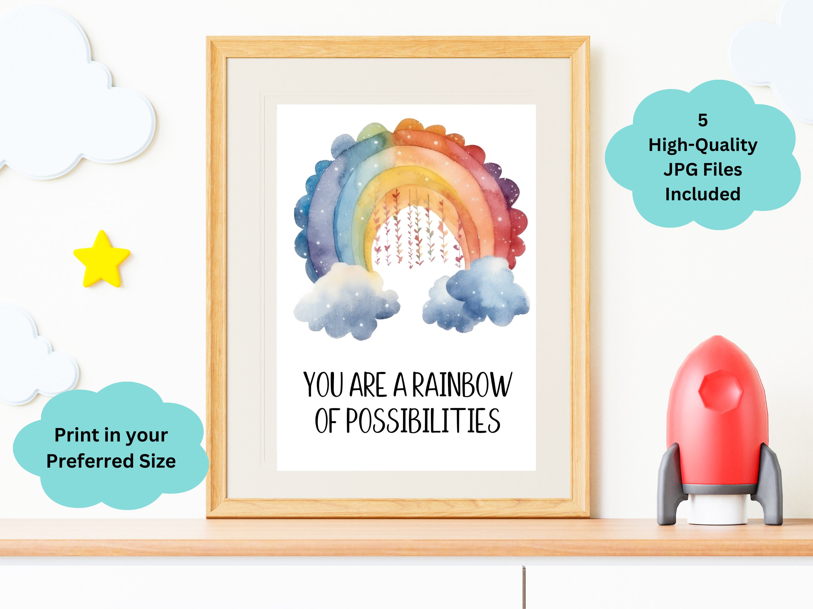 Rainbow Quote Poster, Classroom Decor, Nursery Art Print, Nursery Decor ...