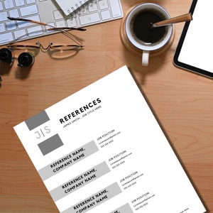 Professional Resume Template, Cover Letter, References (canva Editable ...