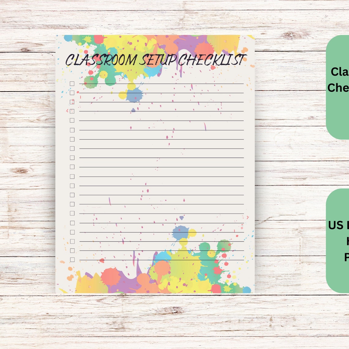 Teacher Happy Planner Big Size Checklist, Classroom Setup Checklist ...