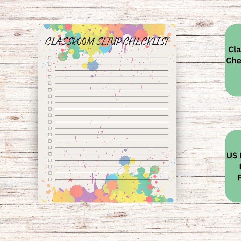 Teacher Happy Planner Big Size Checklist, Classroom Setup Checklist ...