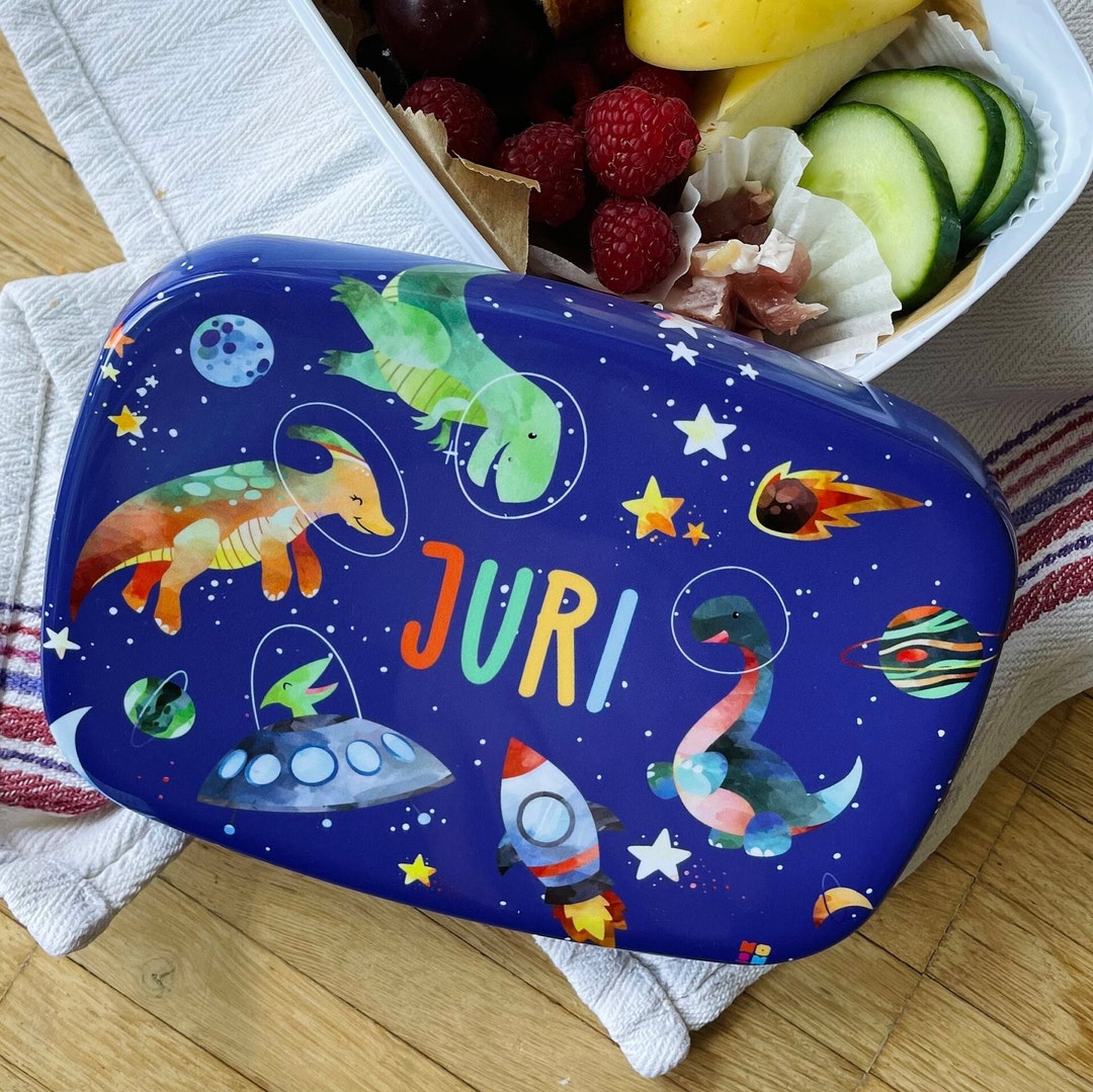 Personalised Lunch Box for Kids Dinosaur Snack Box First Day at School ...