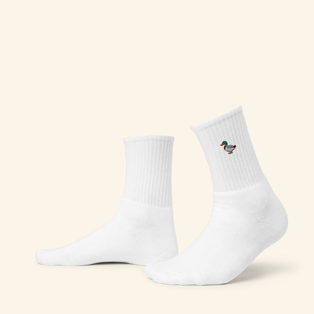 Mallard Duck Premium Socks Gift, Embroidered Cute Crew Socks Multiple ...