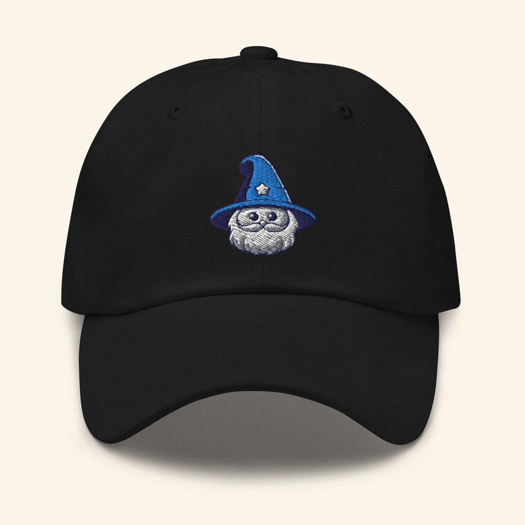 Wizard Embroidered Dad Hat, Aesthetic Dad Cap, Funny Cartoon Baseball ...
