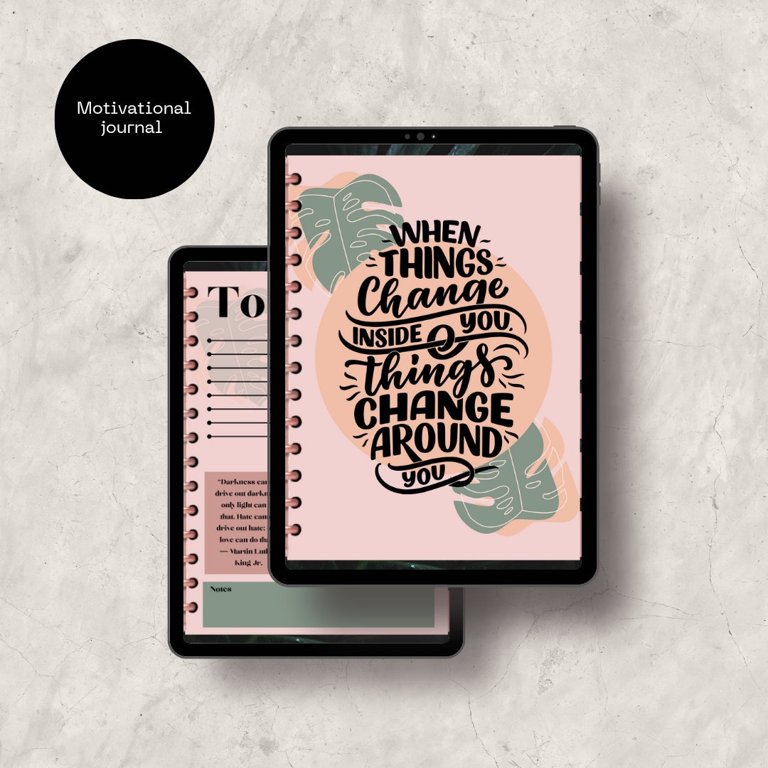 Motivational Journal With Quotes - Etsy