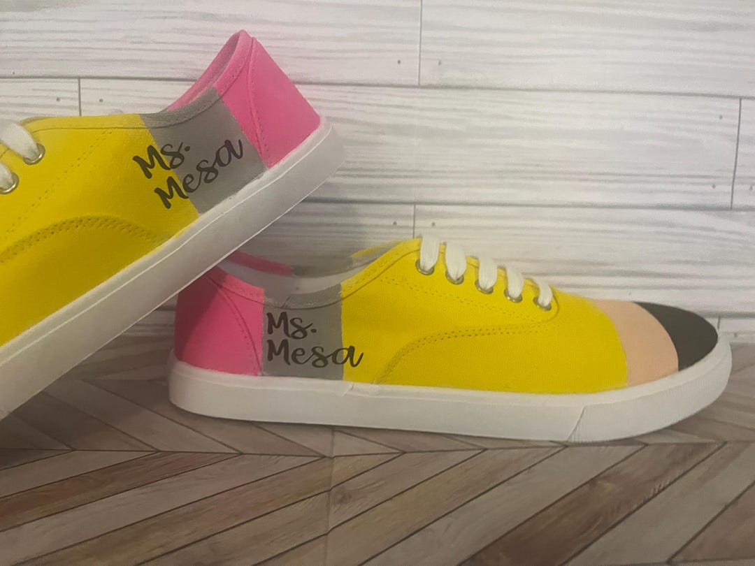 Hand Painted Pencil Canvas Shoes - Etsy