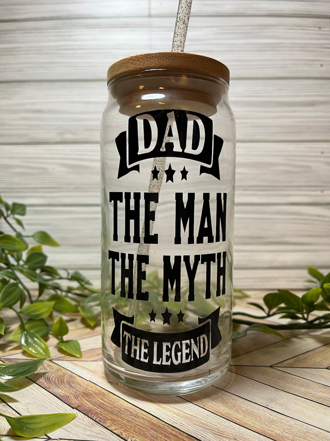 Dad the Man, the Myth and Legend Beer Glass Can - Etsy