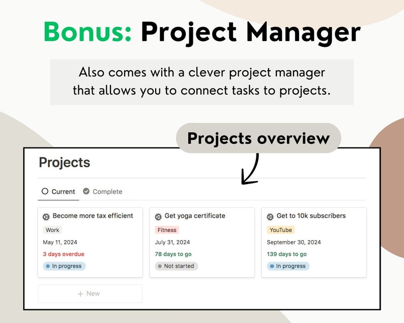 Notion Task Manager With Time Tracking, Notion Task Tracker, Notion to ...
