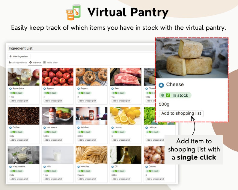 Notion Meal Planner Template, Notion Recipe Tracker, Notion Food ...