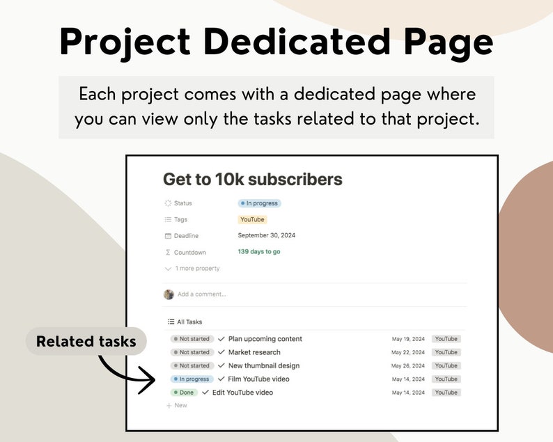 Notion Task Manager With Time Tracking, Notion Task Tracker, Notion to ...