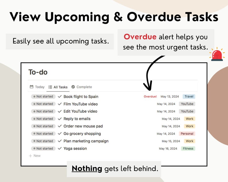 Notion Task Manager With Time Tracking, Notion Task Tracker, Notion to ...