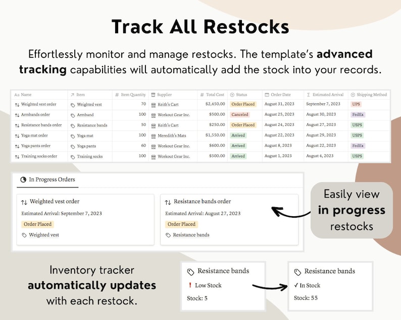 Notion Inventory Management Template, Notion Inventory Tracker ...