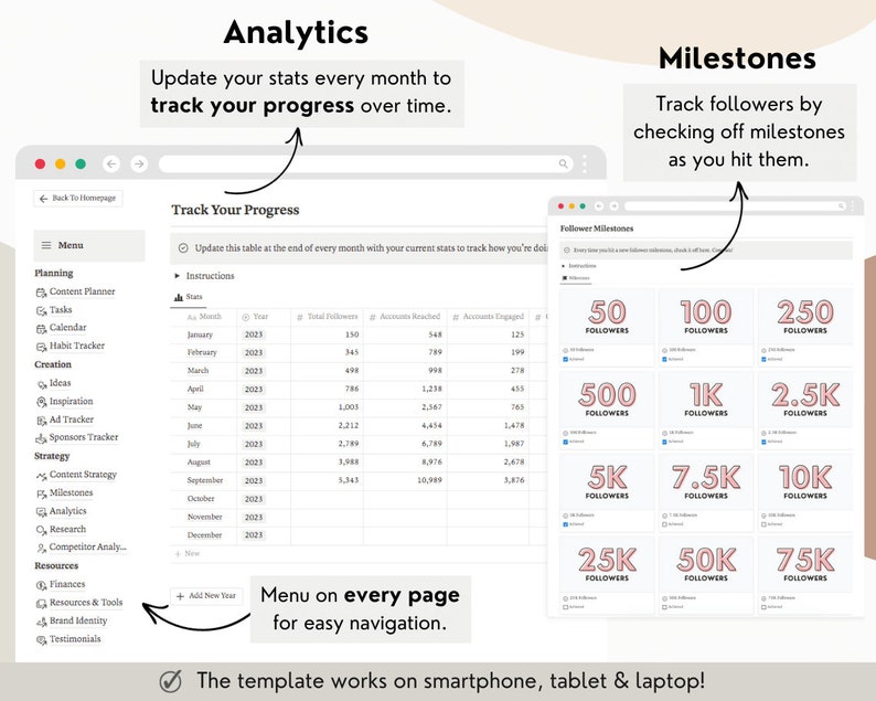 Notion Template Instagram Content Planner, Notion Social Media Planner ...