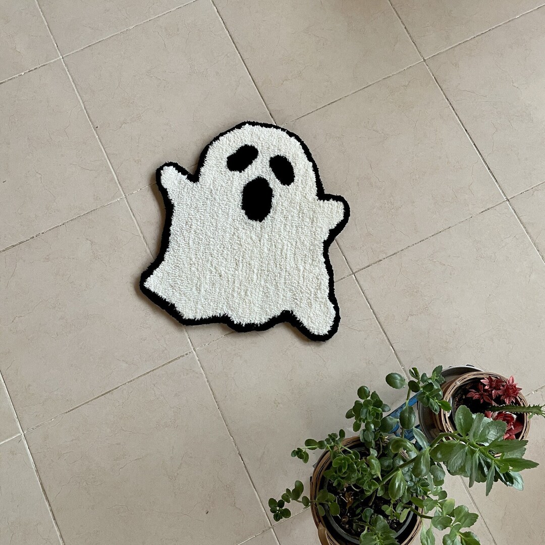 Cute Ghost Hand Tufted Rug Cute Tufted Rug Custom Rug 100% - Etsy